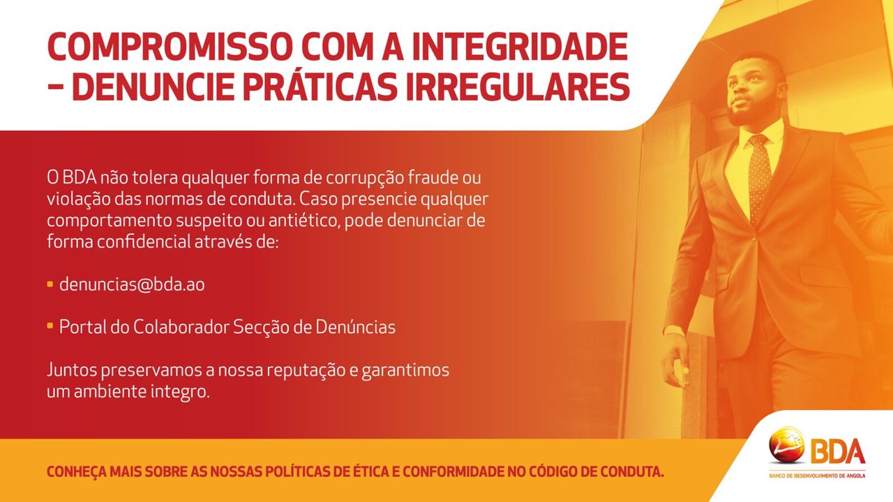 BDA - O Banco de Desenvolvimento de Angola » Políticas do Banco